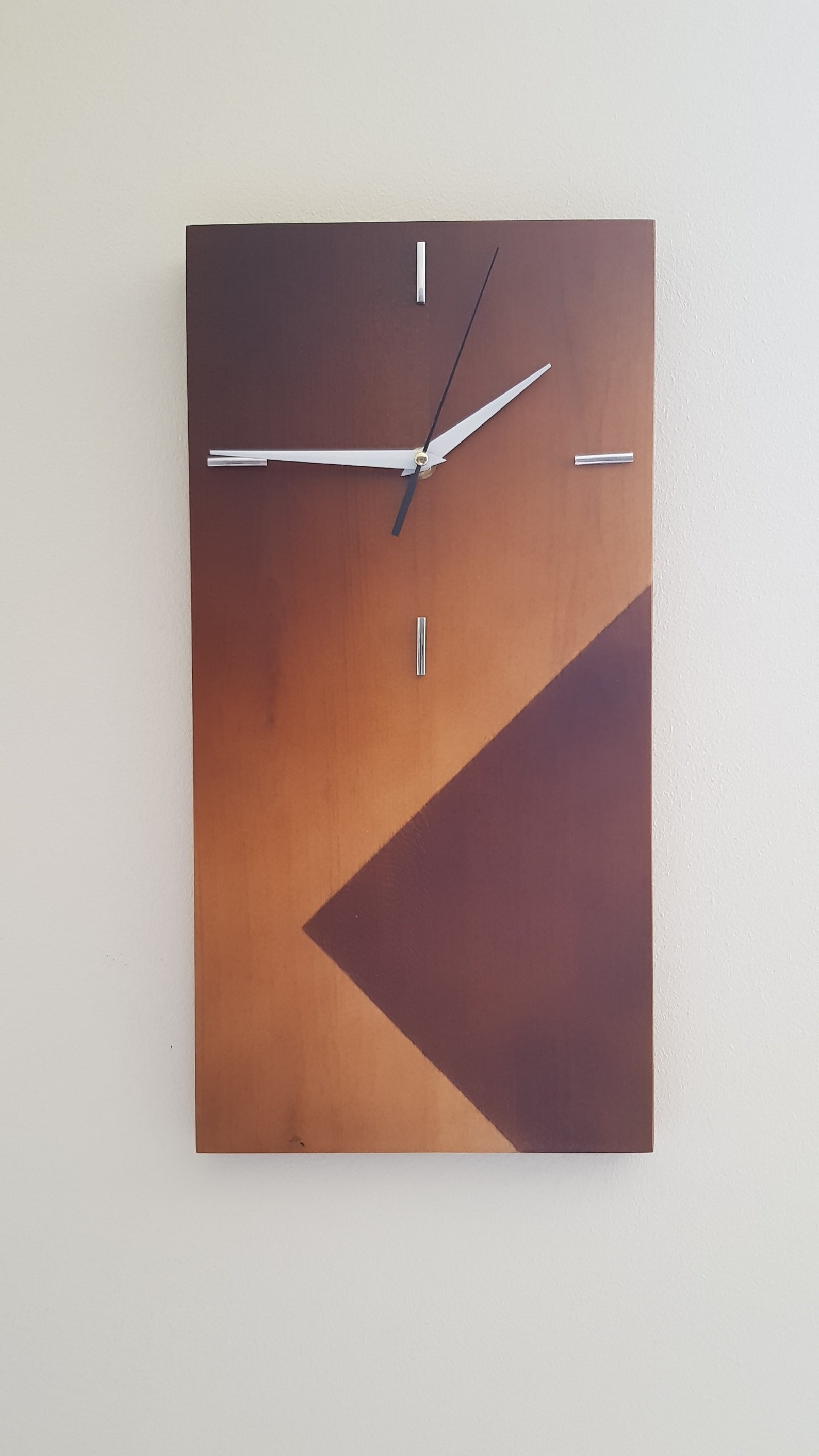 Wood Clock Wall Clock Abstract Clock Designer Wooden Wall - Etsy