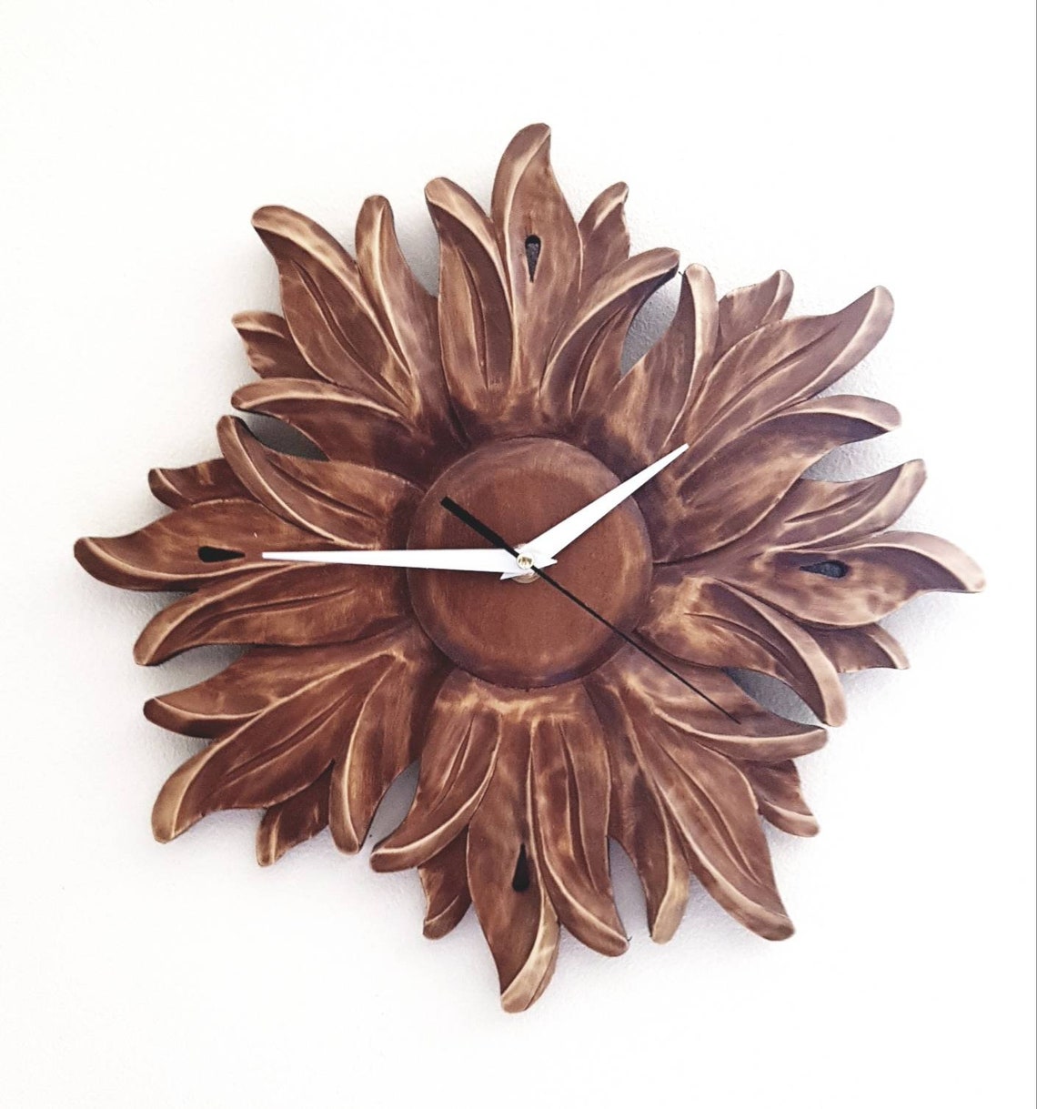 Wood Clock Carving Wall Clock Abstract Clock Carving Clock - Etsy