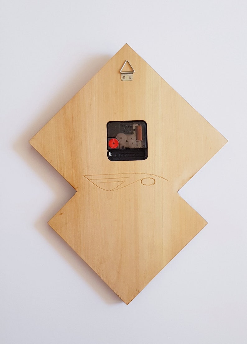 Wood Clock Wall Clock Abstract Clock Designer wooden wall | Etsy