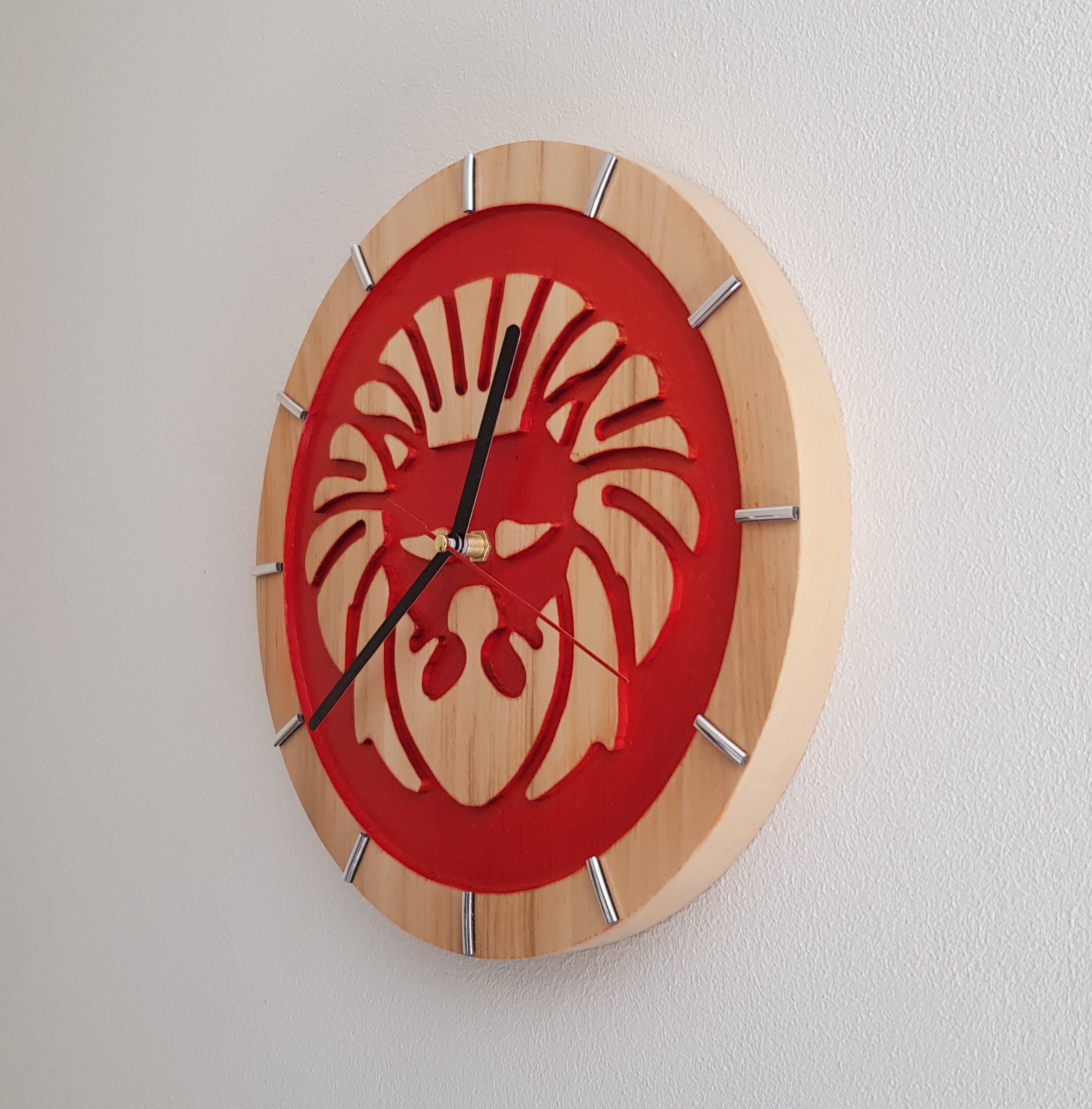 Leo Zodiac Clock Leo Sign Zodiak Sign Wood Wall Clock - Etsy
