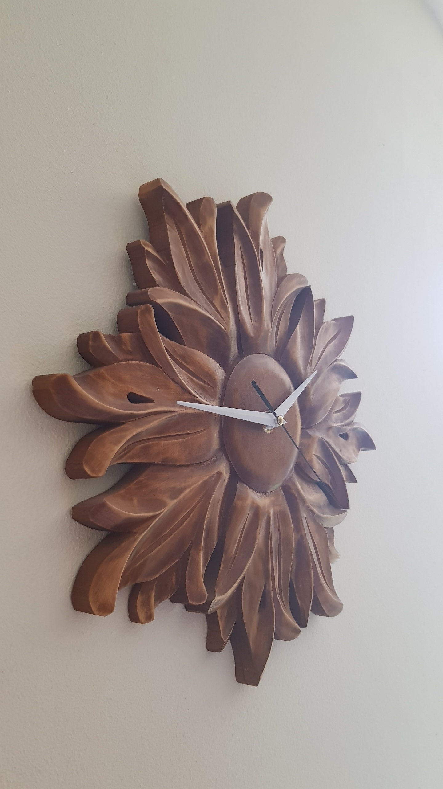 Wood Clock Carving Wall Clock Abstract Clock Carving Clock - Etsy