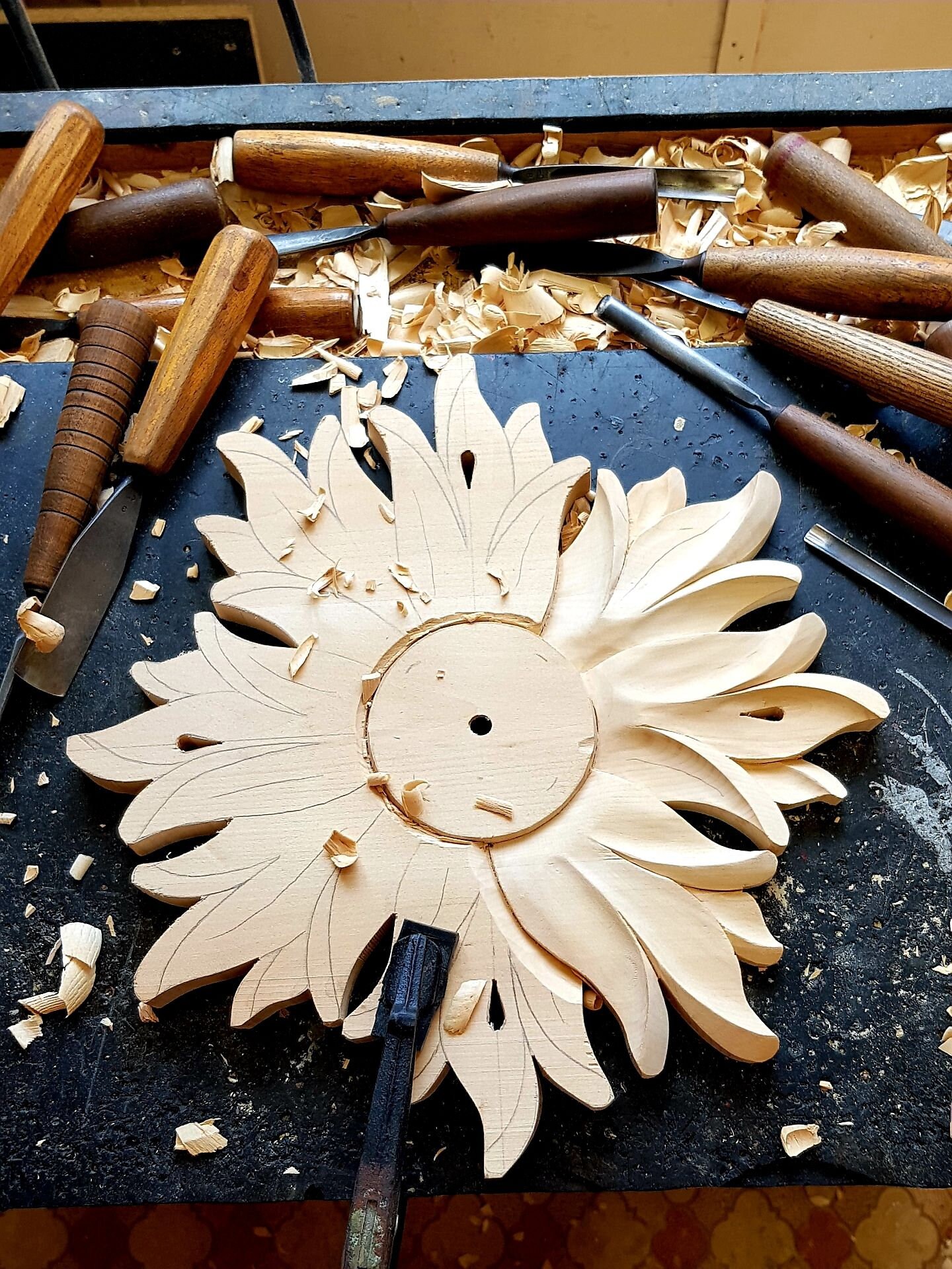 Wood Clock Carving Wall Clock Abstract Clock Carving Clock - Etsy