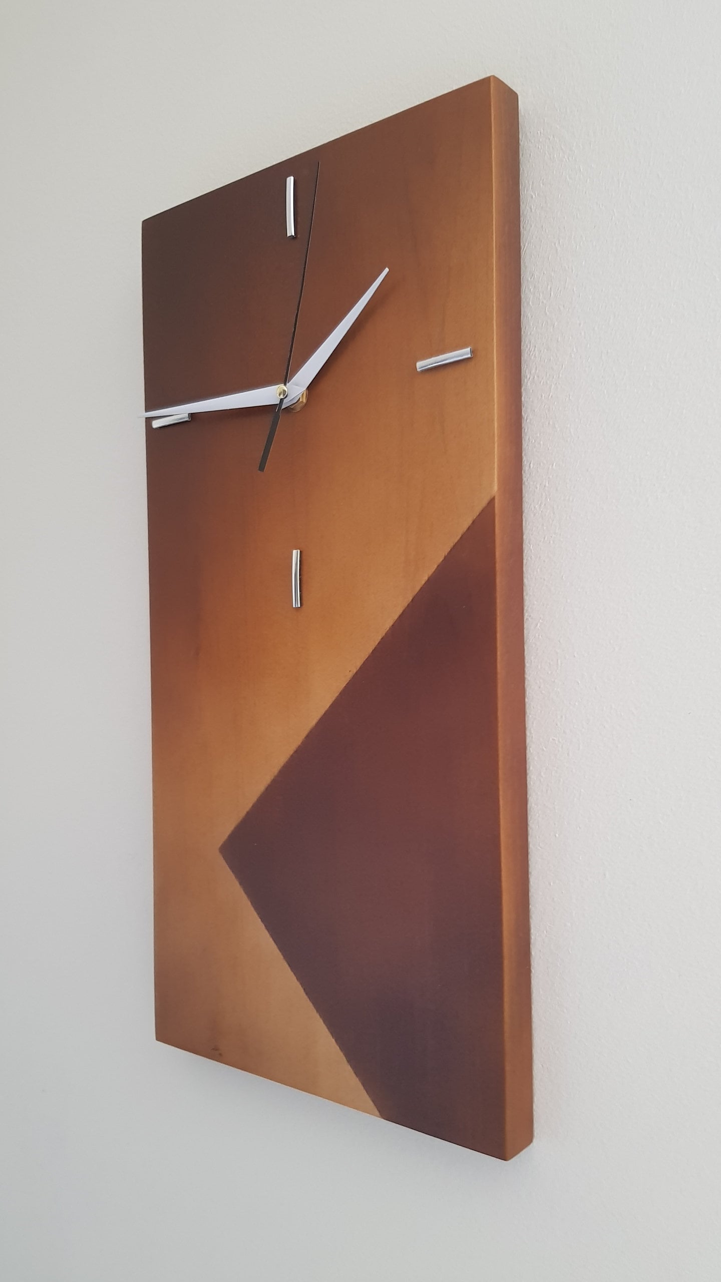 Wood Clock Wall Clock Abstract Clock Designer Wooden Wall - Etsy