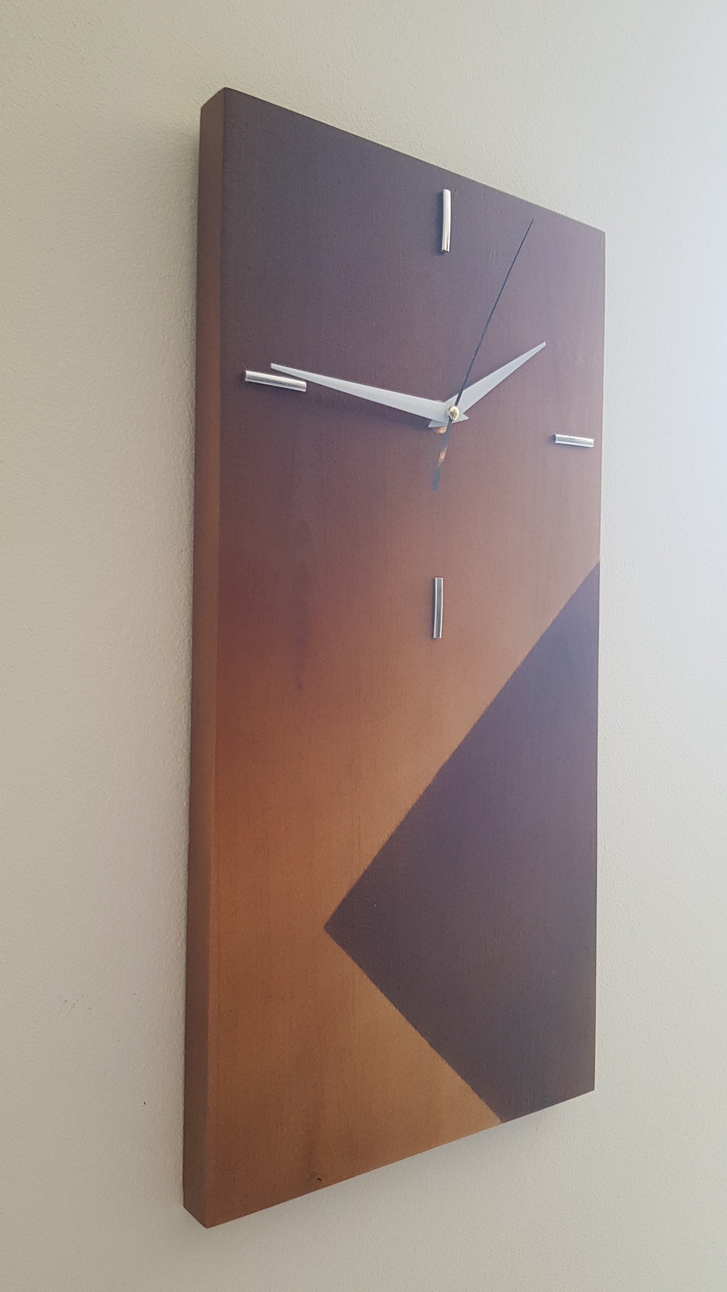 Wood Clock Wall Clock Abstract Clock Designer Wooden Wall - Etsy