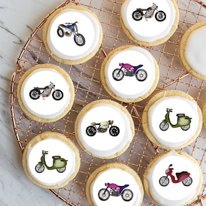 Edible Motorbike Cupcake Toppers, Motorbike Favors, Motorbike Birthday ...