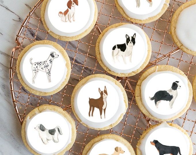 Edible Dog Breed Cupcake Toppers: Icing or Wafer Paper - Etsy