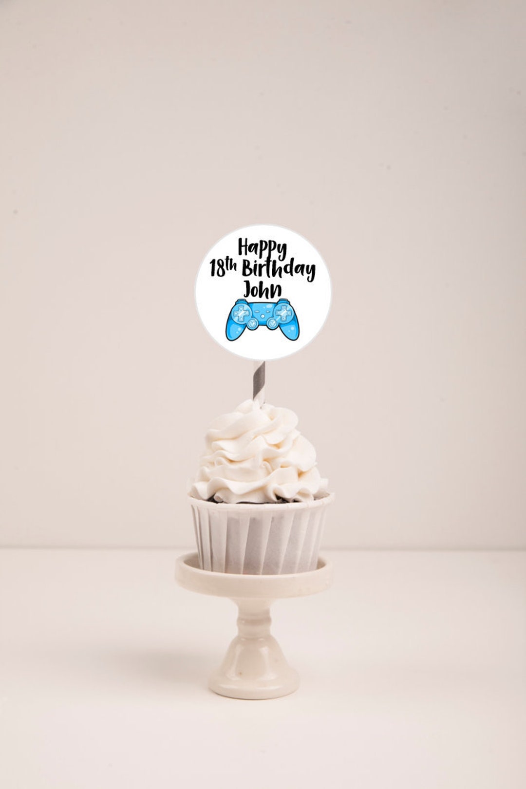 Edible Console Cupcake Toppers, Gaming Cupcake Toppers, Video Game ...