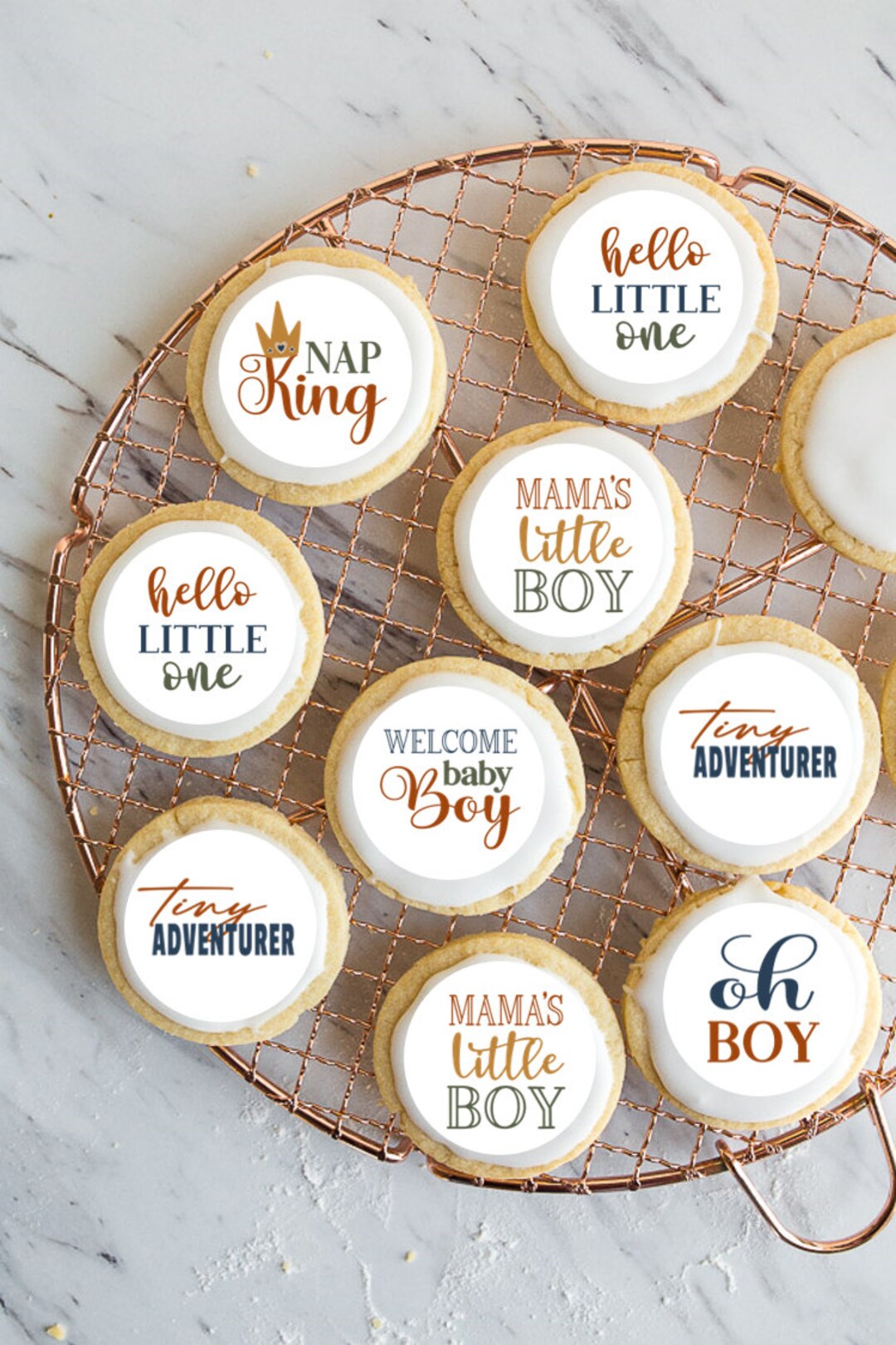 Edible Baby Shower Cupcake Toppers, Cupcake Toppers, Baby Boy Decor ...
