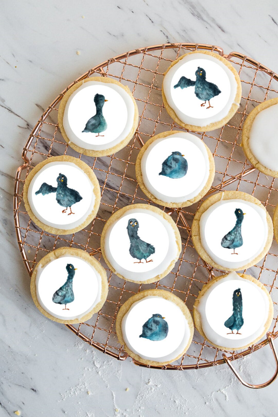 Edible Pigeon Cupcake Toppers, Pigeon Décor, Don't Let the Pigeon ...