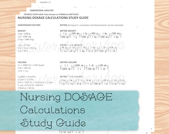 Nursing Study Guide - Etsy
