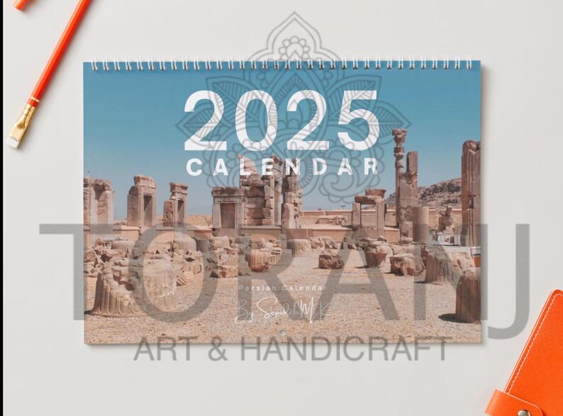 Persian- Gregorian Calendar 2025 in English and Persian - Digital ...