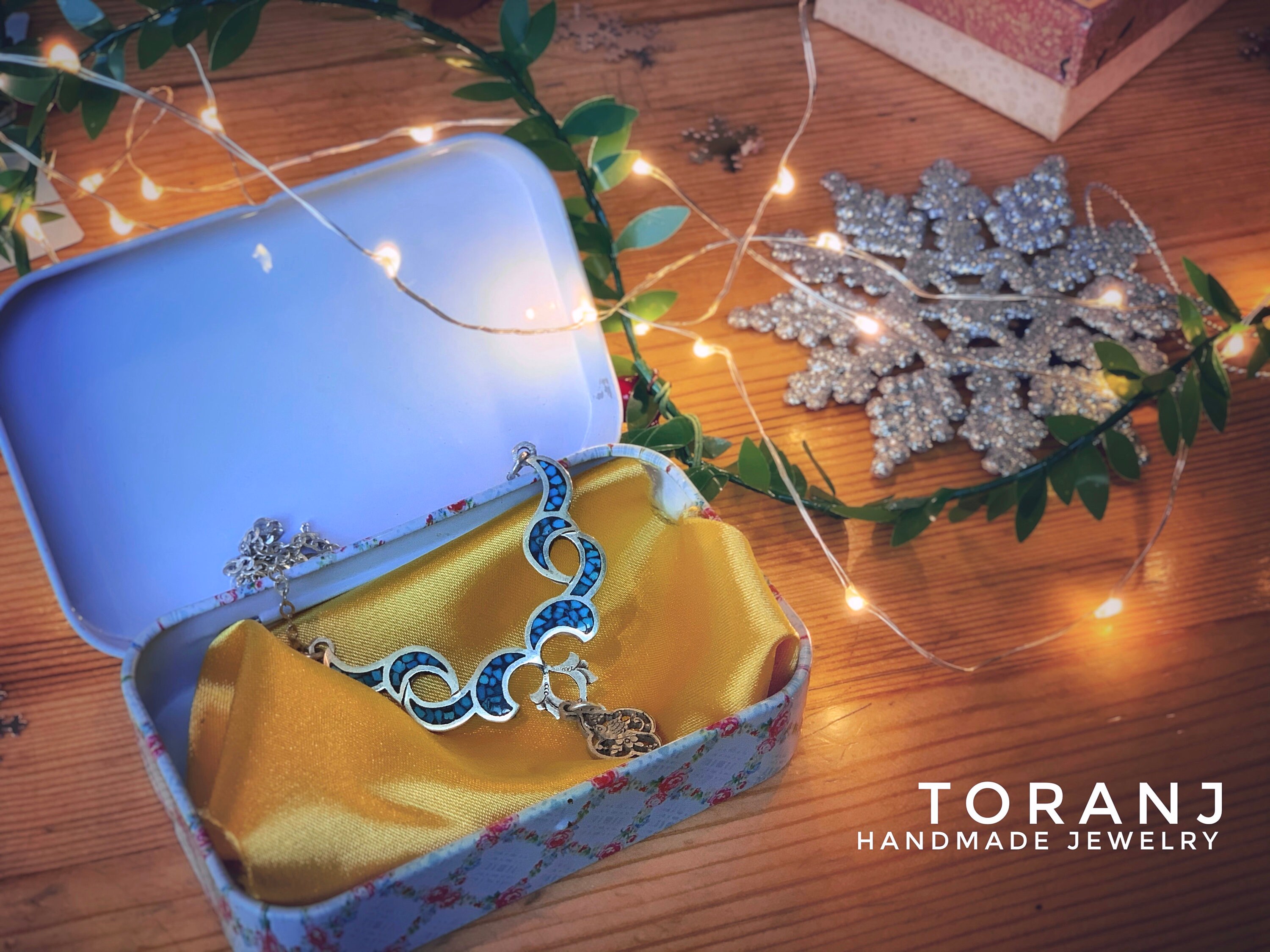 Parandeh Silver and Turquoise Necklace: Traditional Persian - Etsy