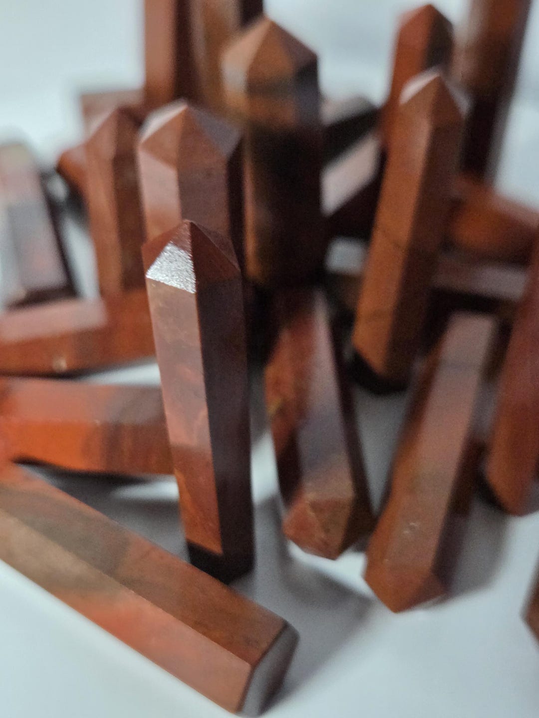 Red Jasper Single Terminal Pencil Points, Obelisk Crystal, Gemstone ...