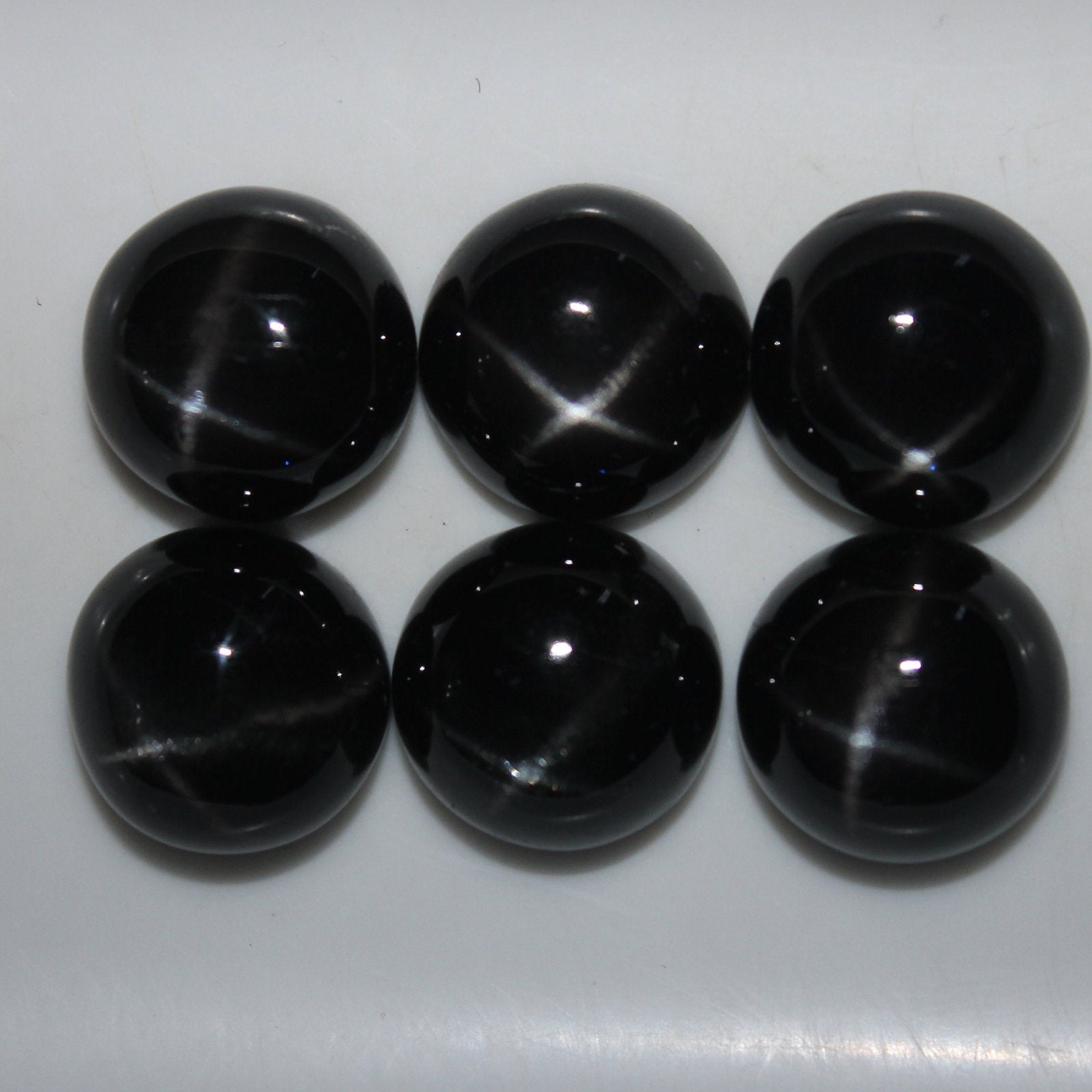 Black Star Diopside 4mm, 5mm, 6mm, 8mm, 10mm, 12mm & 14mm Flat Back ...
