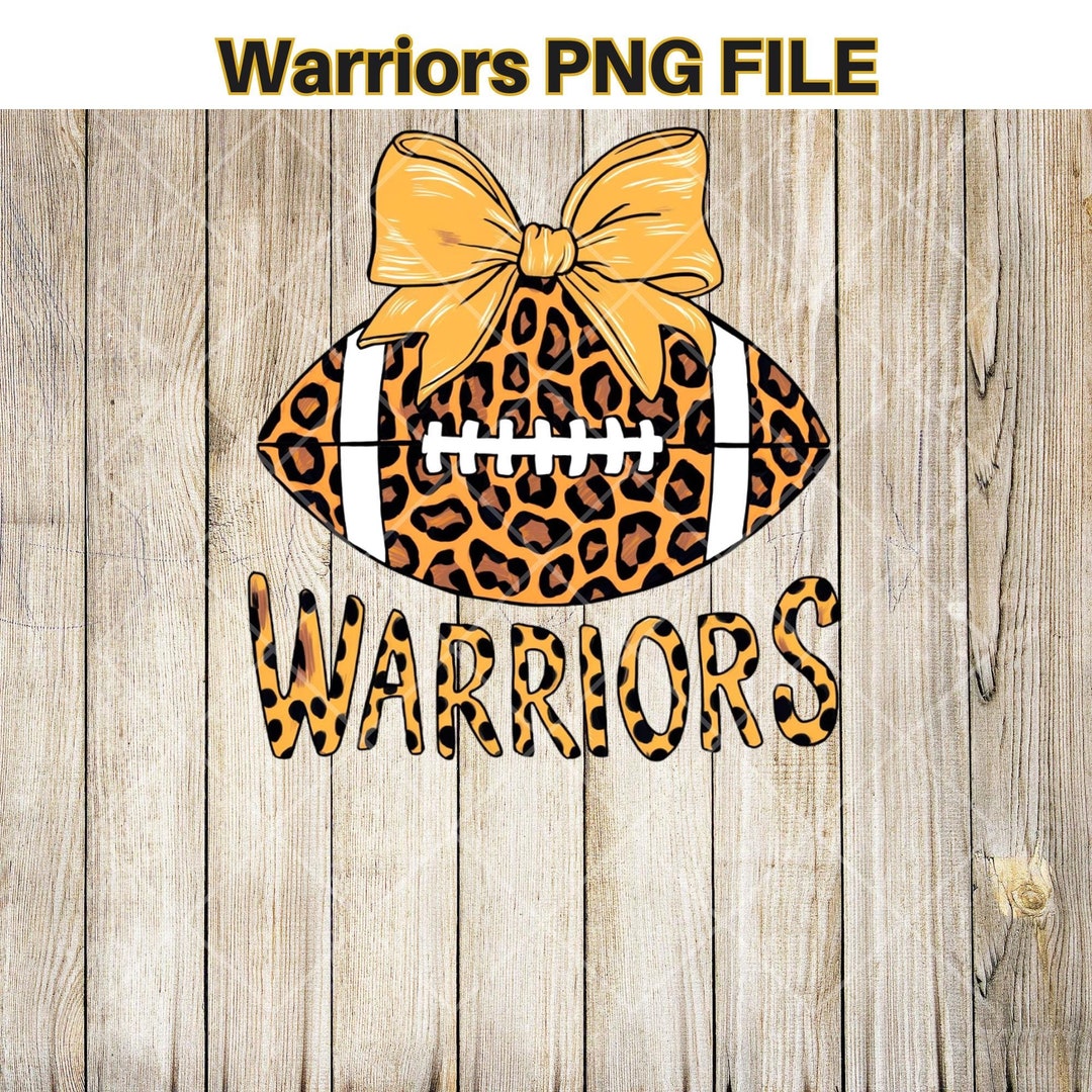 Leopard Print Warriors Football PNG for T-shirts, Crafts, DTF ...