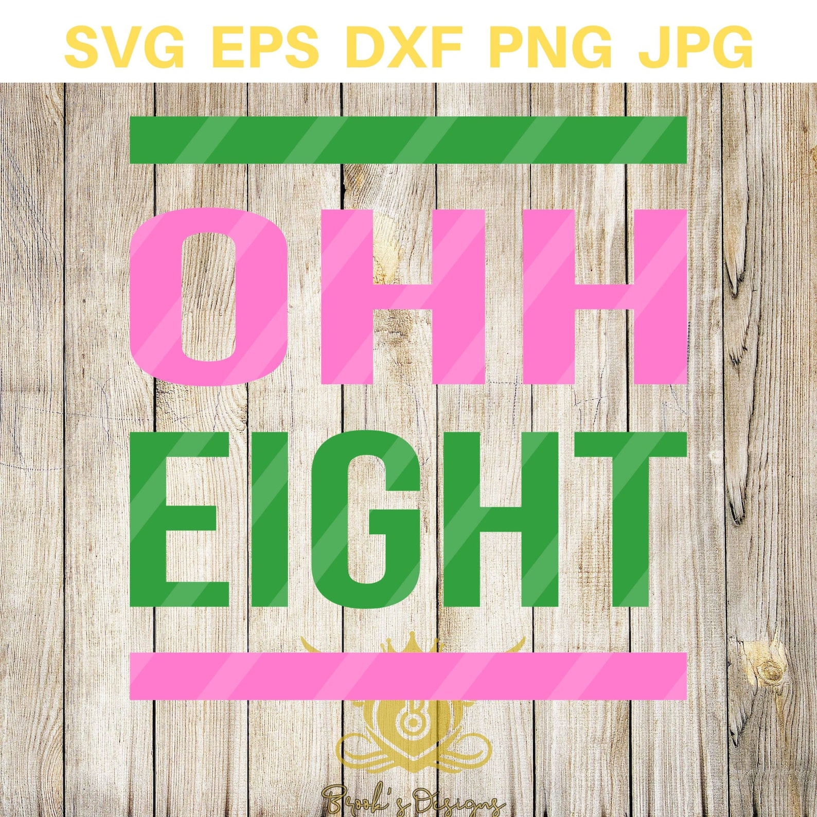 Ohh Eight SVG Alpha Kappa Alpha Svg SVG Instant Download | Etsy