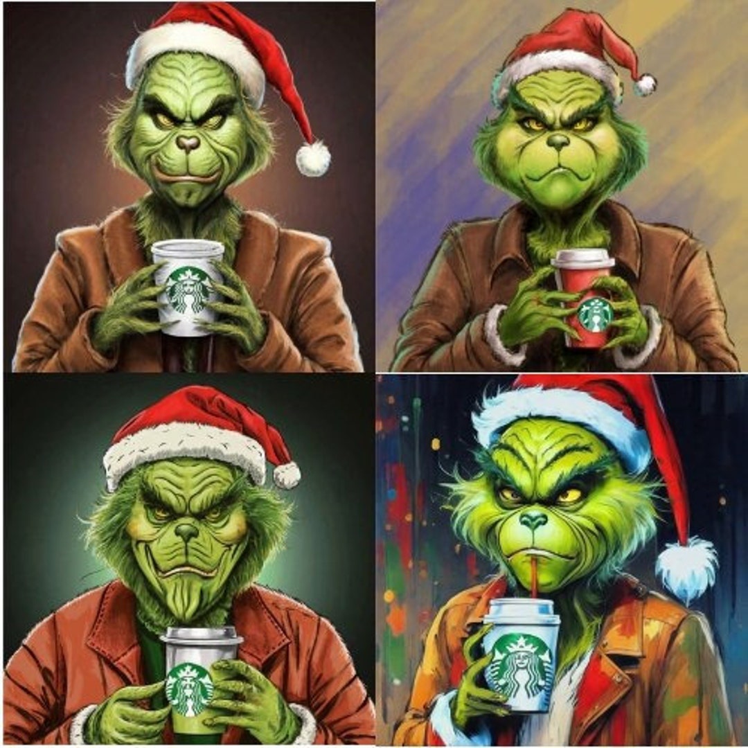 Grinch Inspired Sublimation Design Bundle 4 PNG and 4 JPG Files ...
