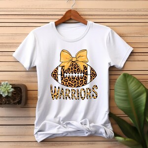 Leopard Print Warriors Football PNG for T-shirts, Crafts, DTF ...