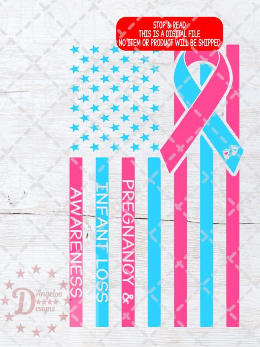 Pregnancy and Infant Loss Awareness Flag, Rainbow, Pink/blue Ribbon ...