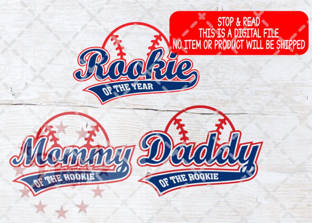 Rookie of the Year-parents Edition SVG, Rookie, Mom, Dad 1st Birthday ...