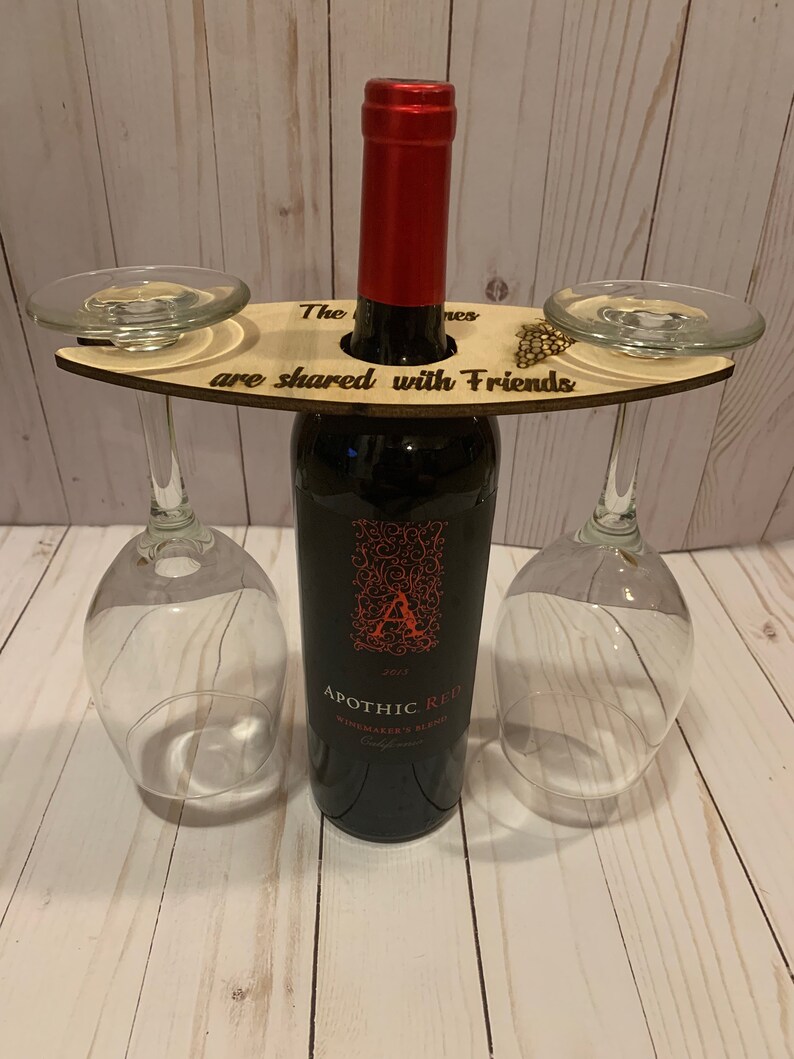 WINE BUTLER Personalized Wine glass holder Stocking | Etsy