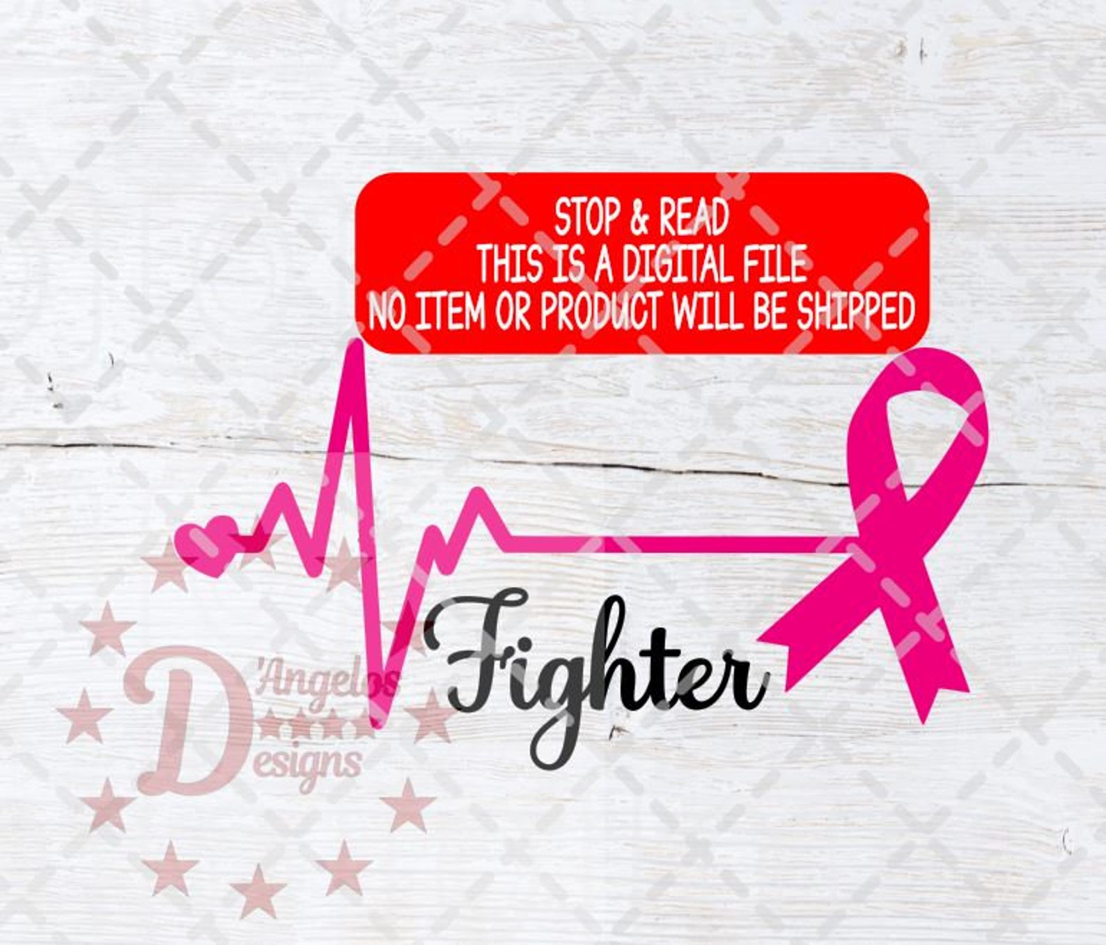 Breast Cancer Fighter Svg Breast Cancer Fighter Digital | Etsy