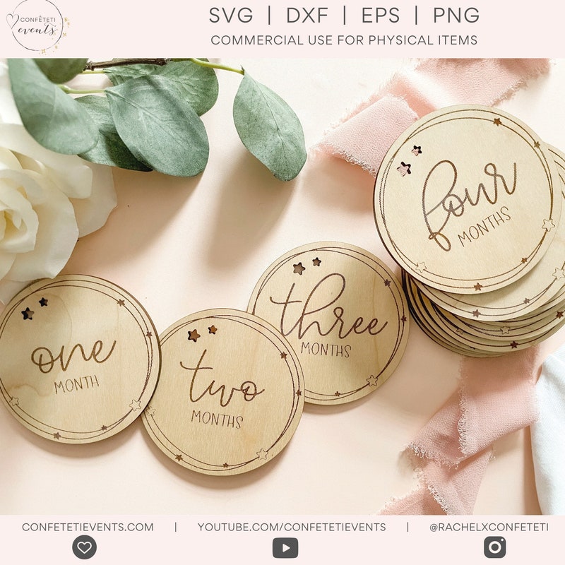 Baby Monthly Milestone Svg - Etsy