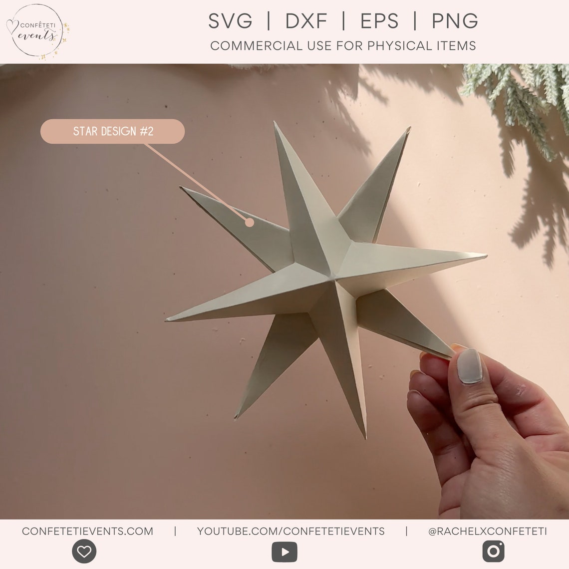 Paper Star SVG Christmas Star SVG Christmas SVG Cricut - Etsy UK