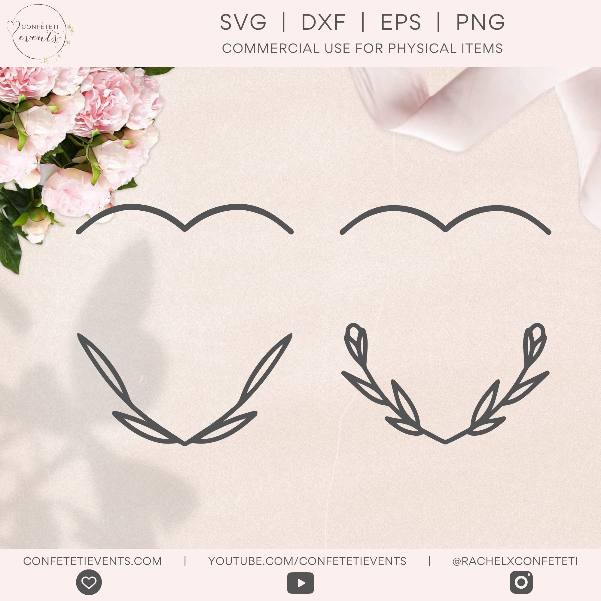 Floral Heart SVG Floral SVG Wedding SVG Wedding Svg for - Etsy