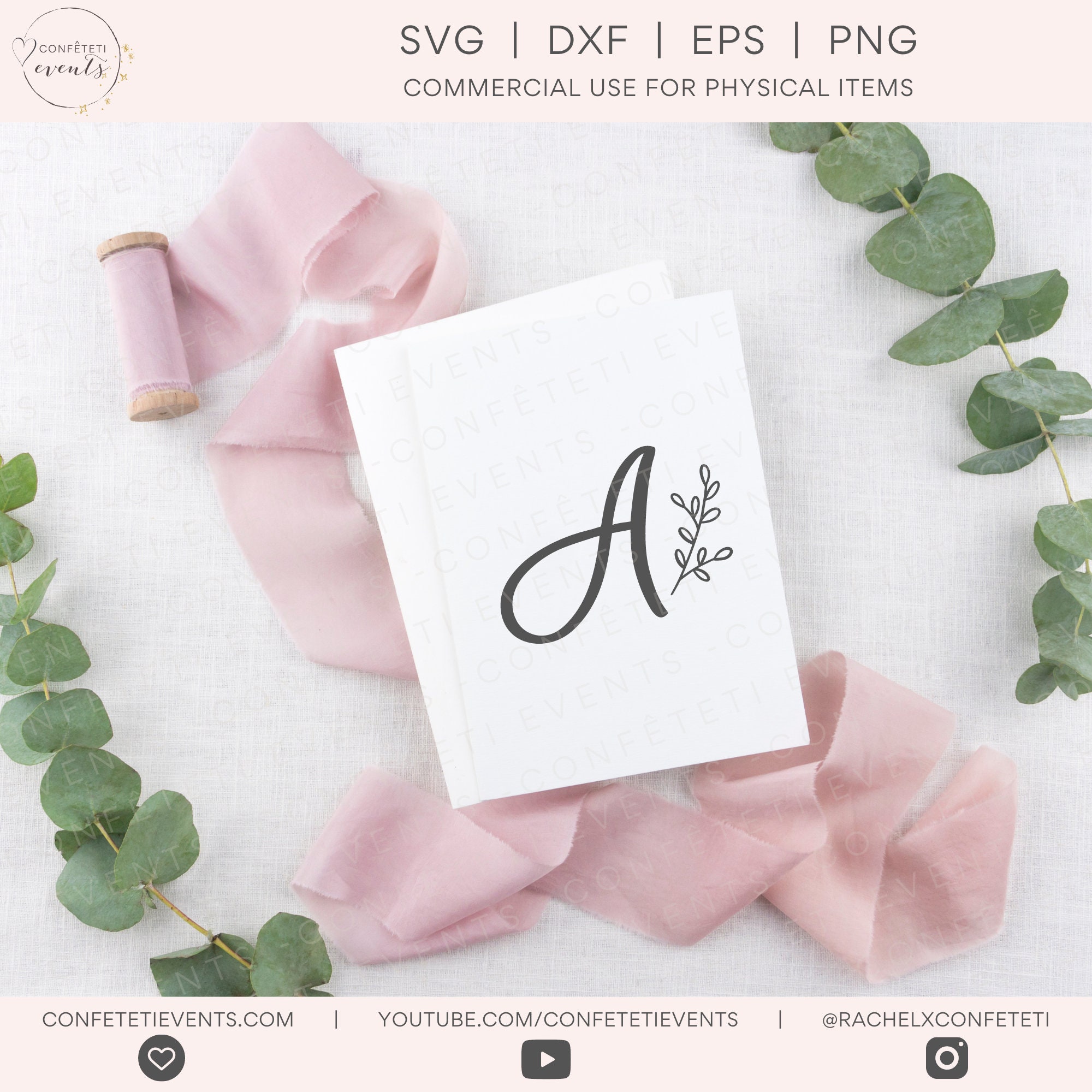 Letter SVG Alphabet SVG Monogram SVG Leaf Svg Cricut & - Etsy