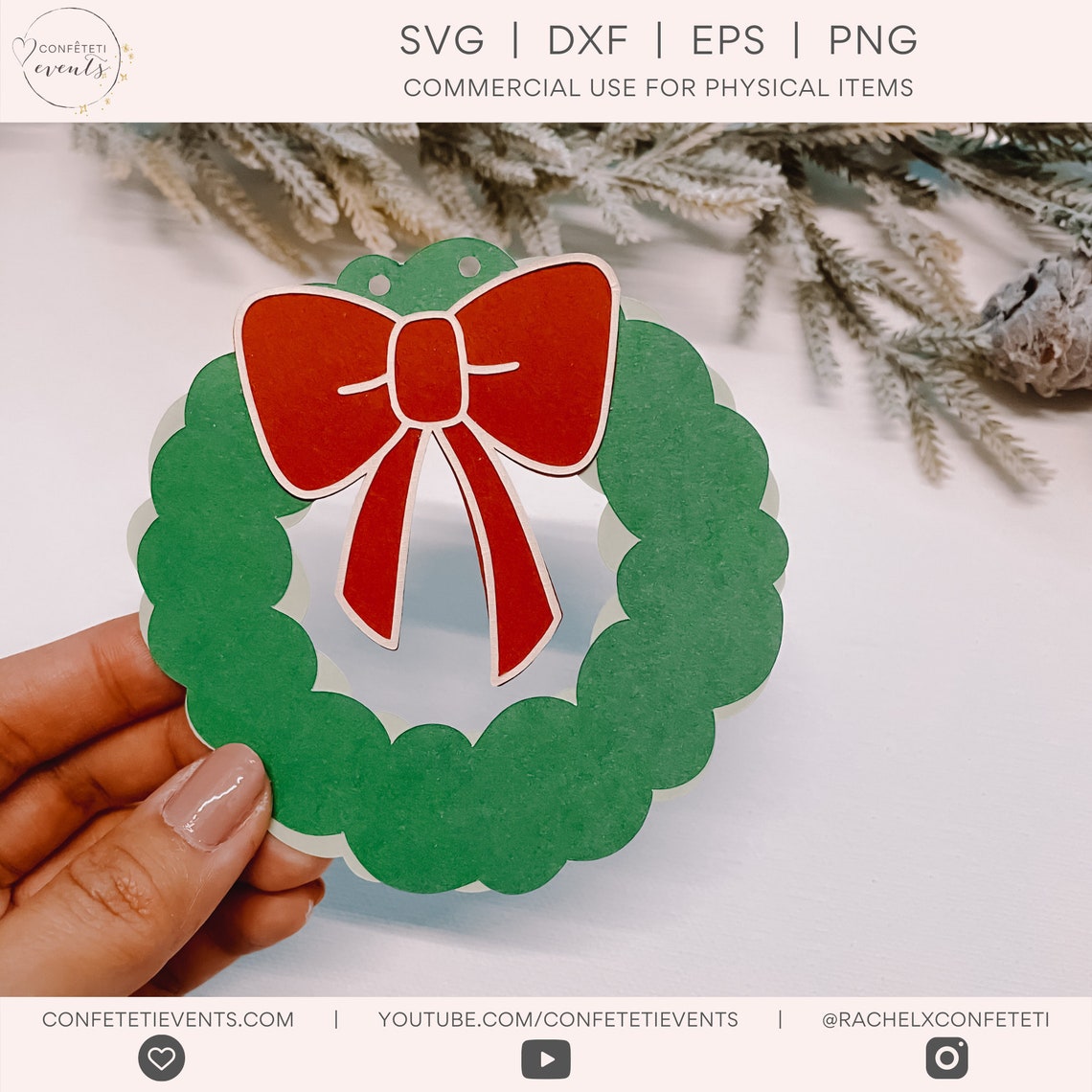 Christmas Wreath SVG - Christmas SVG - Christmas Wreath SVG File ...