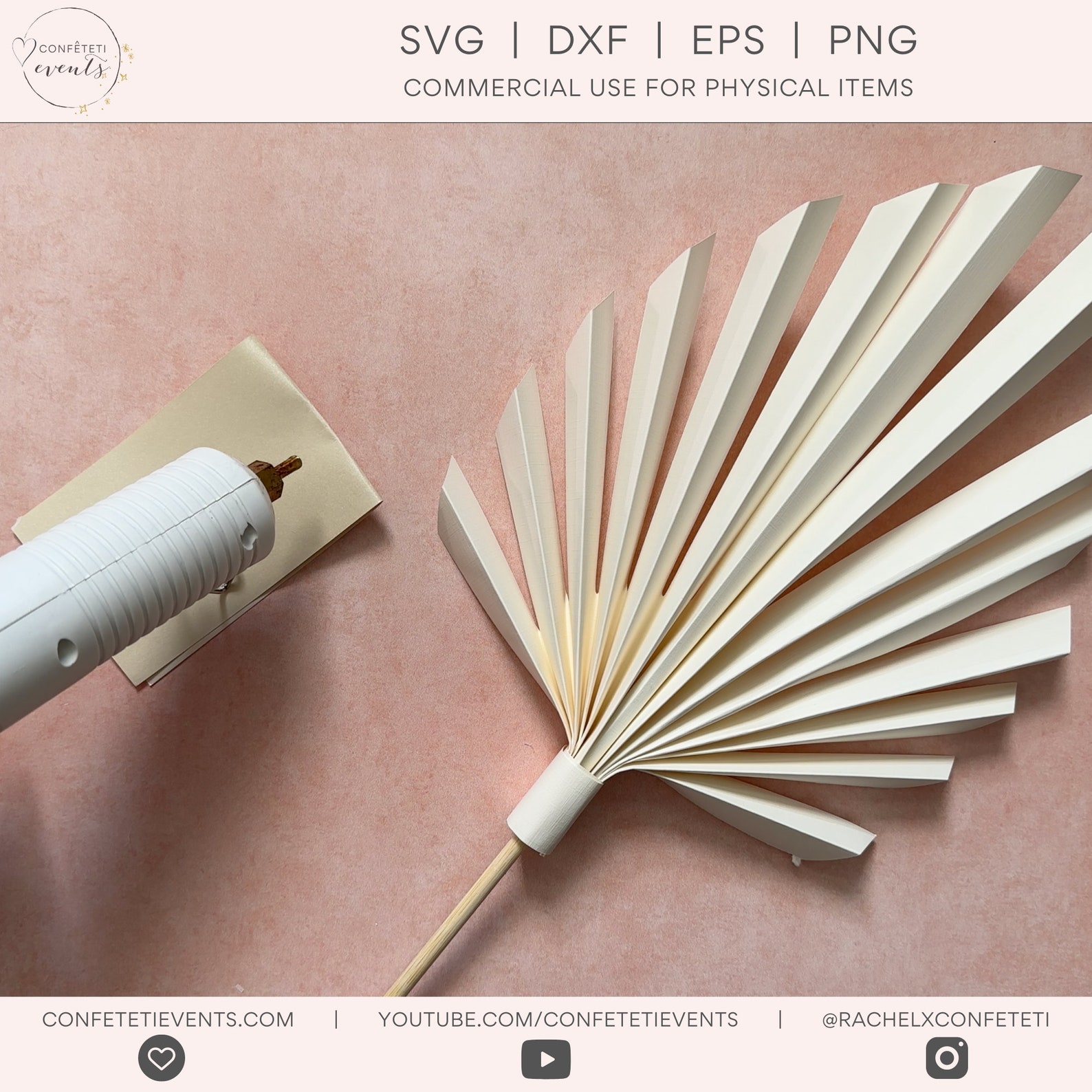 Paper Palm Leaves SVG Paper Leaf SVG Cricut Cut Files 3 Designs of ...