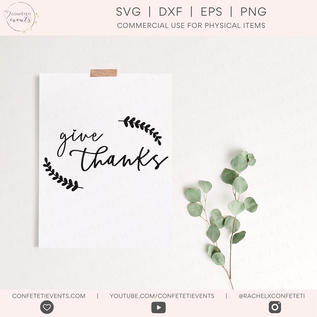 Thanksgiving SVG - Give Thanks SVG - Thanksgiving Wreath SVG ...