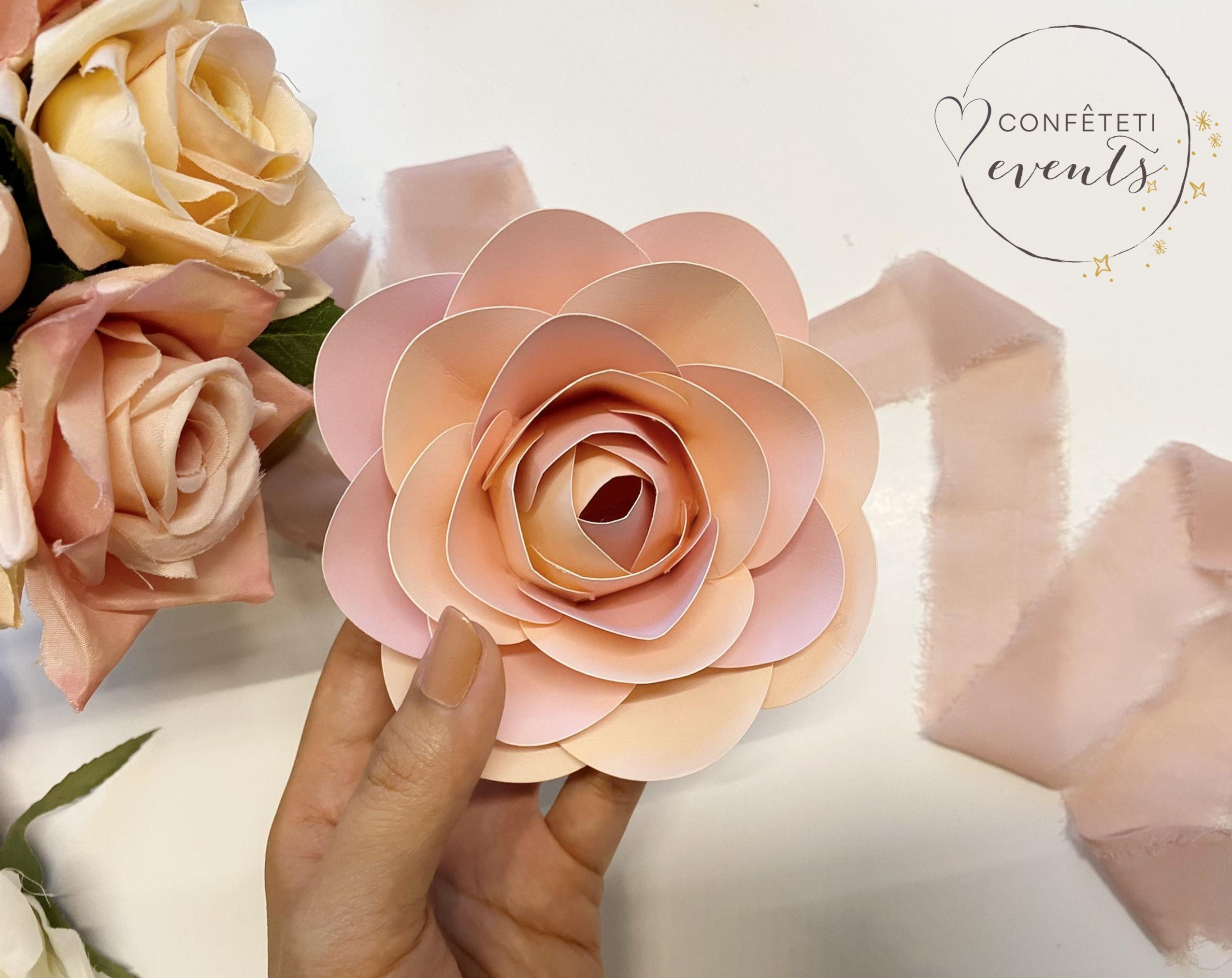 Mini Paper Flower SVG - Paper Flower SVG for Cricut - Makes 3-4 ...