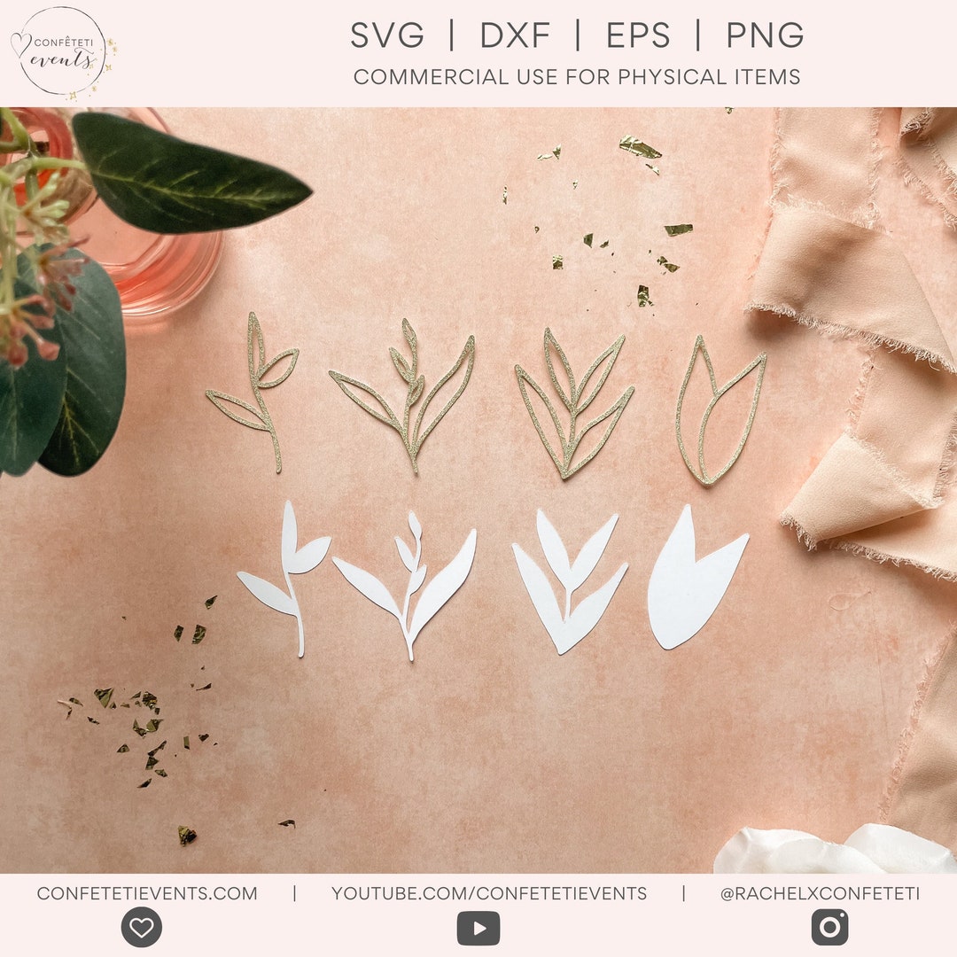 Leaf SVG Bundle - Minimal Leaf SVG - Cricut Cut Files - Spring SVG ...