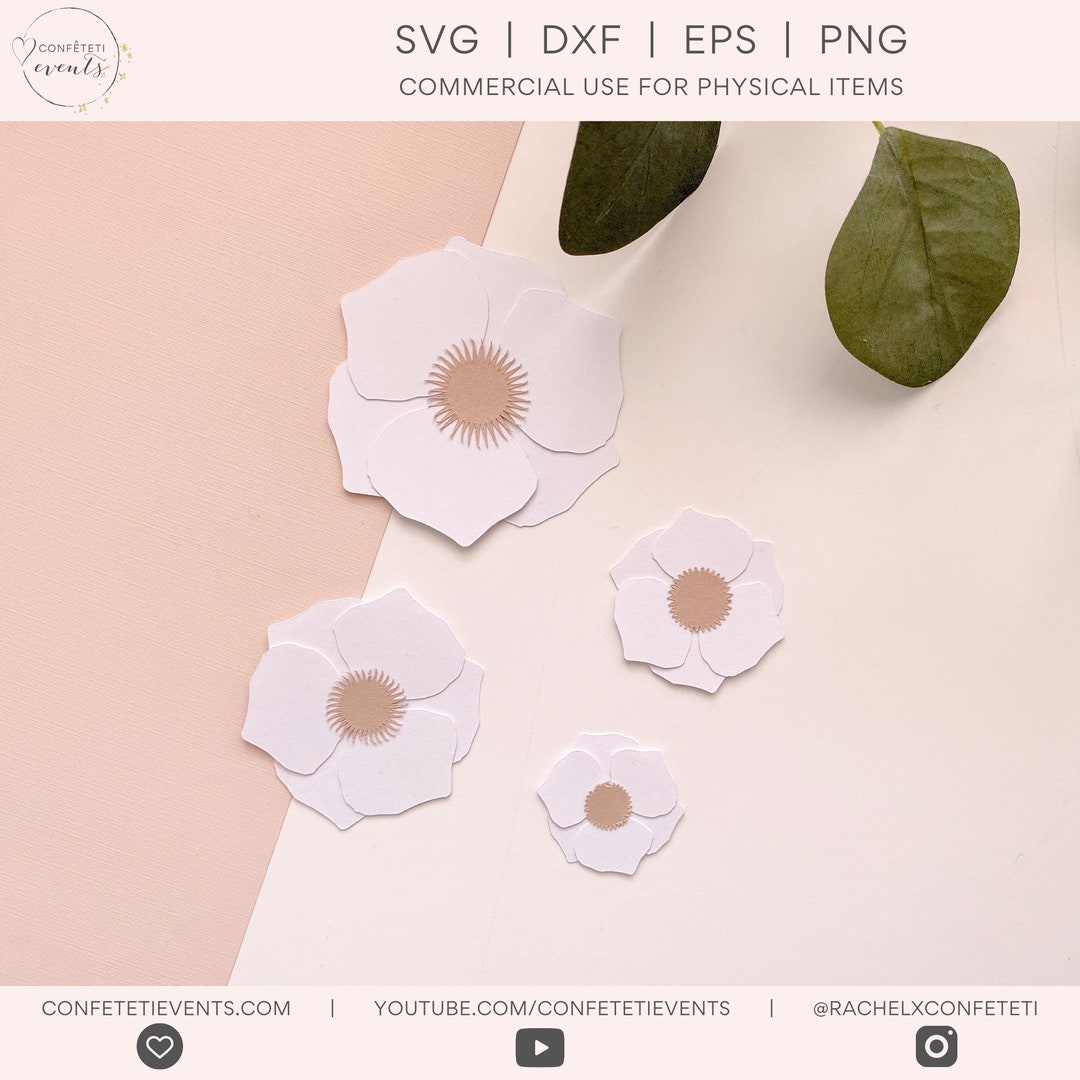 Mini Paper Flower SVG - Paper Flower SVG for Cricut - Makes 1-3 ...