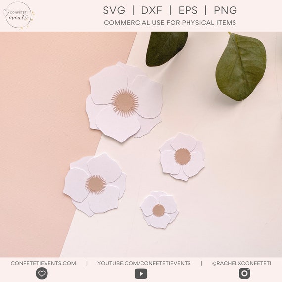 Mini Paper Flower SVG Paper Flower SVG for Cricut Makes - Etsy Canada