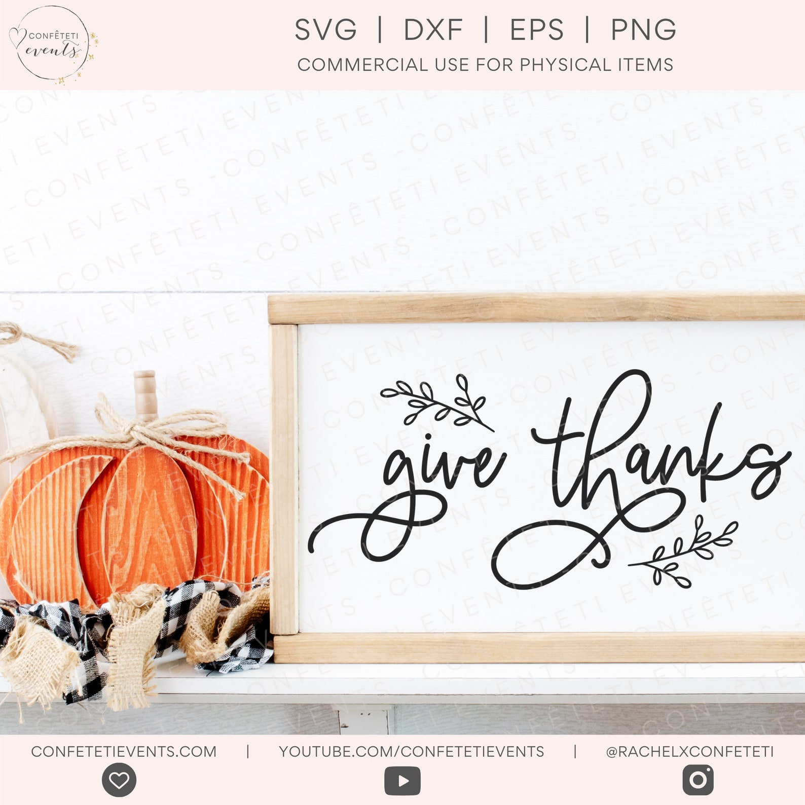 Give Thanks SVG Thanksgiving SVG Thanksgiving SVG Files - Etsy