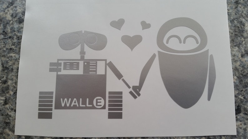 Wall-e and Eve Vinyl Sticker - Etsy