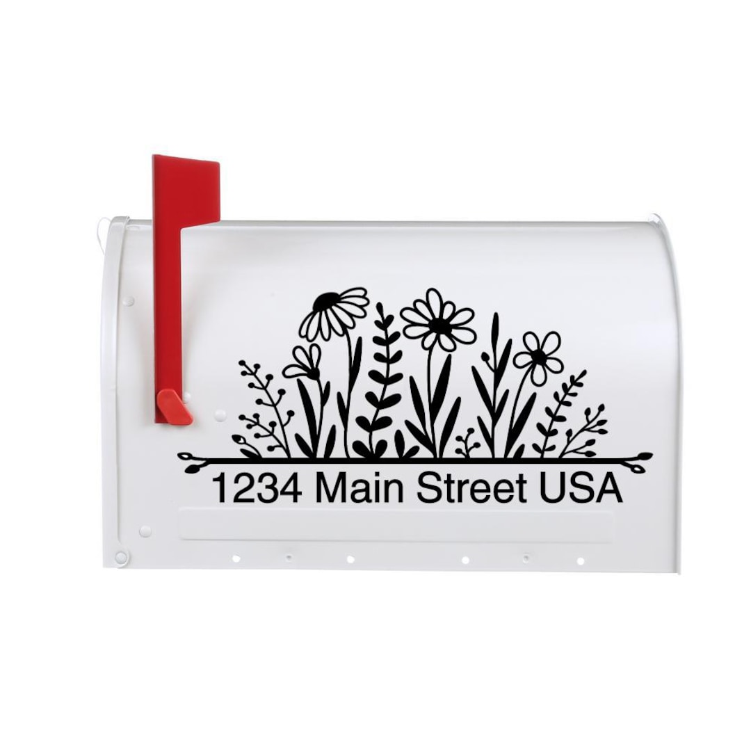 Custom Floral Address Vinyl Decal Stickers for Mailbox - Etsy