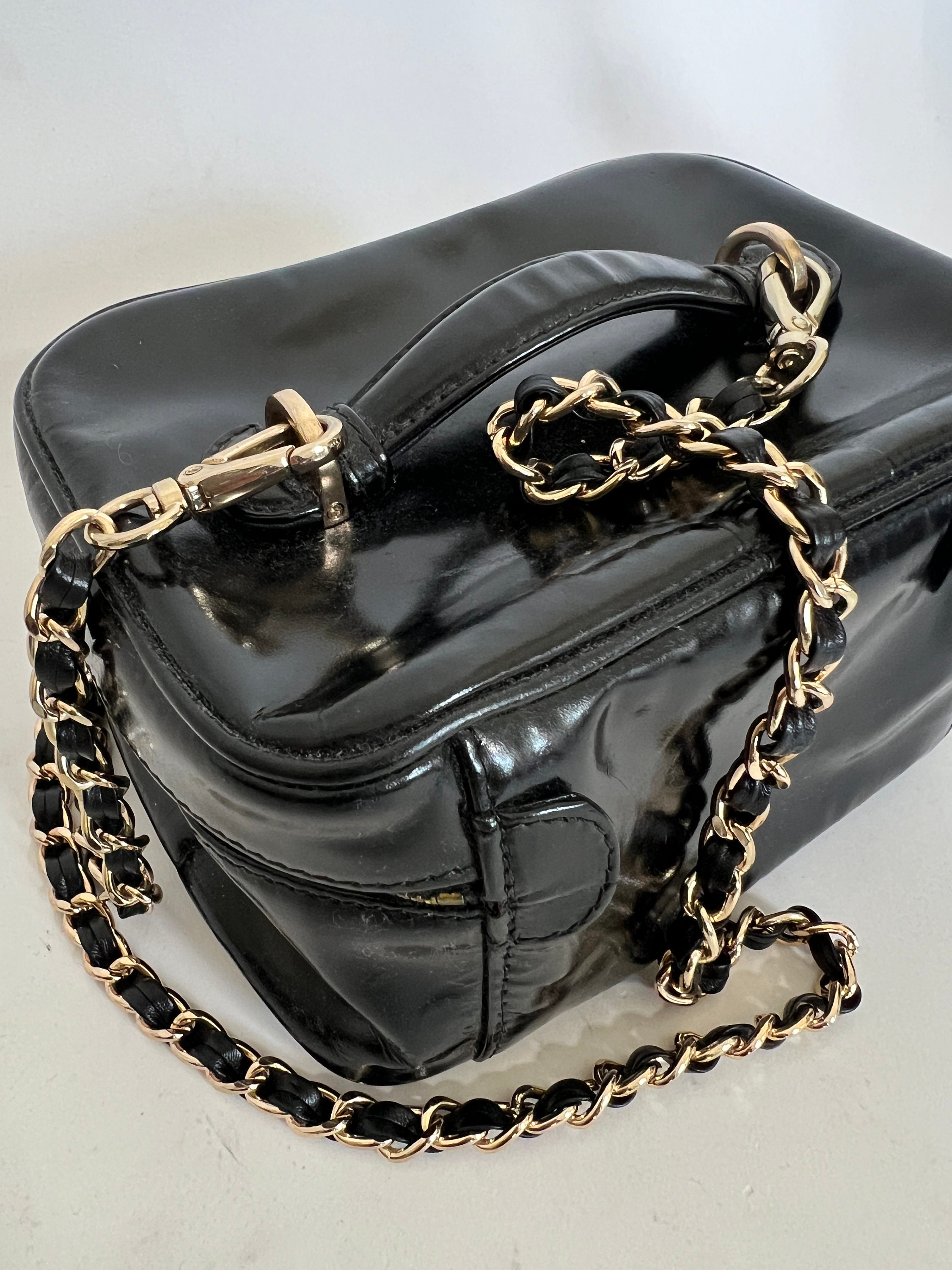 Chanel Patent Classic Vanity Case - Etsy