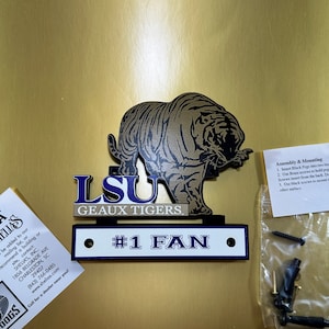 LSU Tigers Vintage Wooden Team Logo Wall Plaque with - Etsy