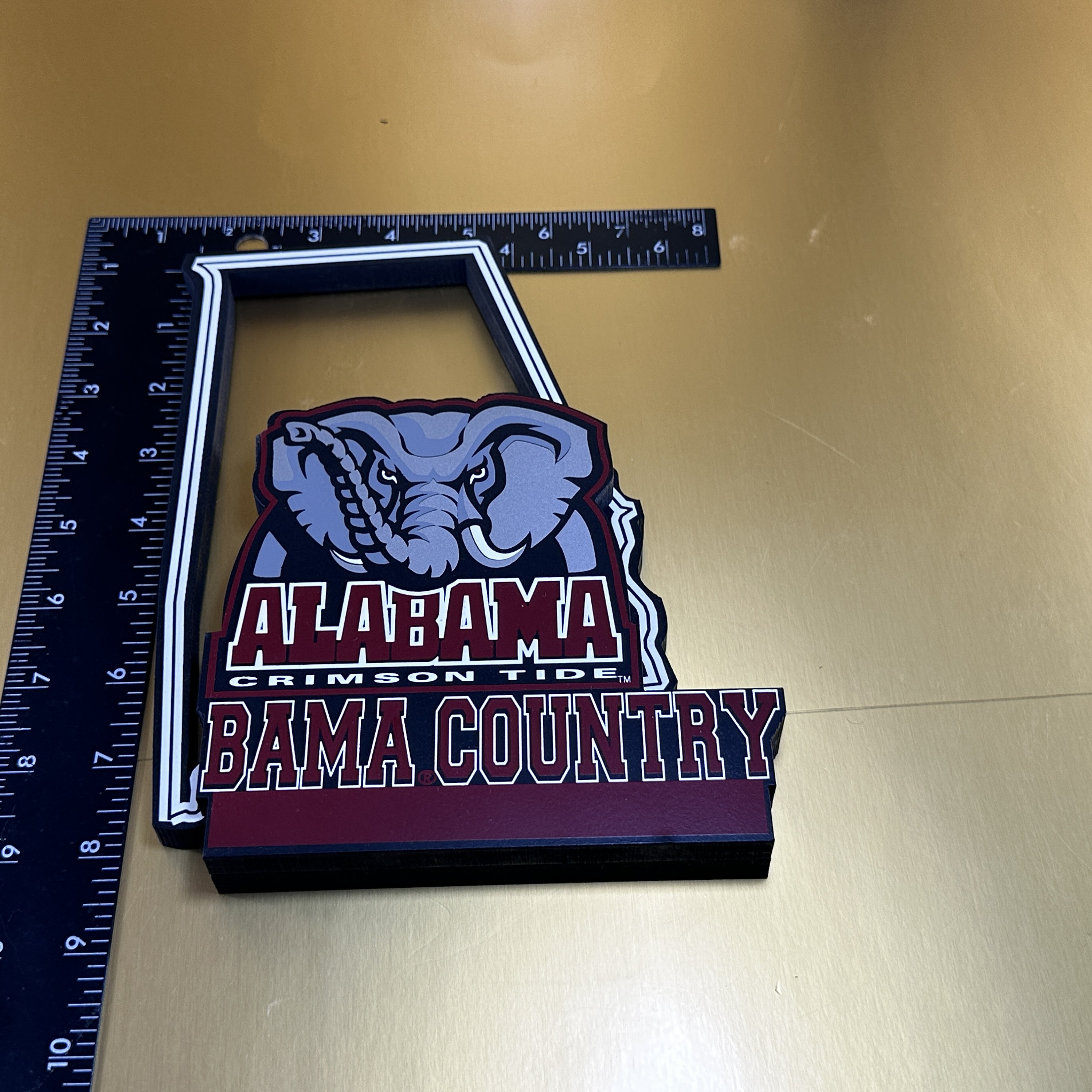 Alabama Crimson Tide Vintage Map Outline Team Decor Shelia's ...