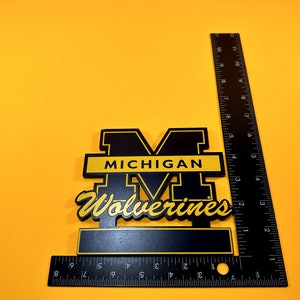 Michigan Wolverines Vintage Team Logo Medium Plaque Shelia's ...