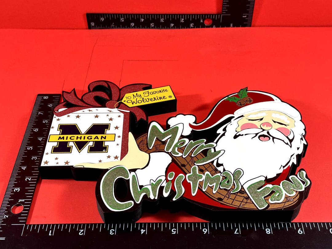 Michigan Wolverines Vintage Collectible Team Logo Christmas Santa ...