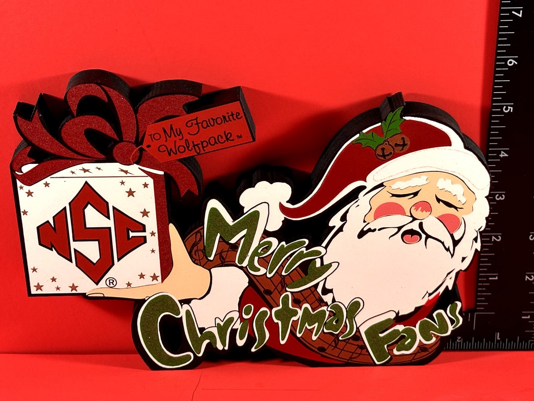 North Carolina State Wolfpack Santa Christmas Scene Shelias ...