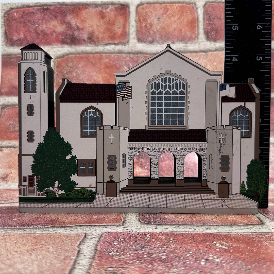 The Citadel College Chapel Shelia's Houses Vintage Collectible Wooden ...