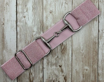 Pink Glitter Elastic Equestrian Belt 1.5 - Etsy