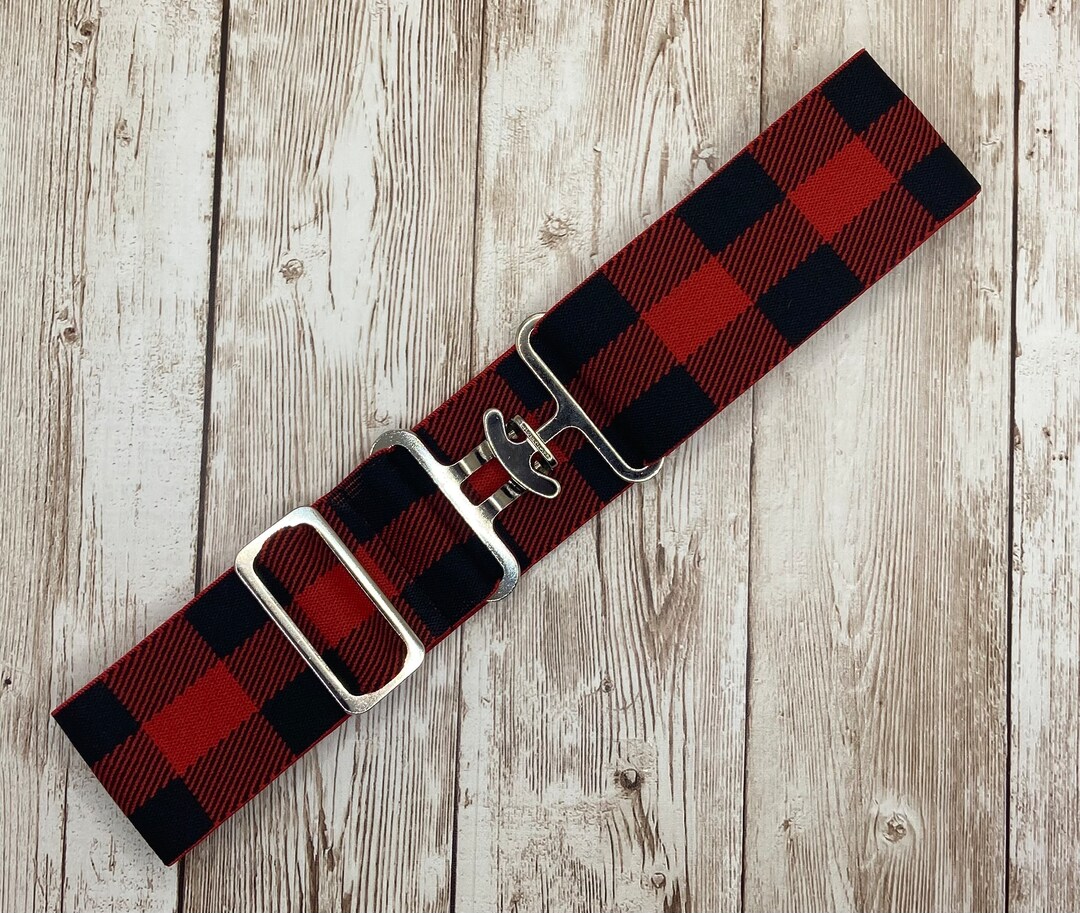 1.5" RED BUFFALO PLAID Equestrian Belt - Riding Belt - Surcingle Riding ...