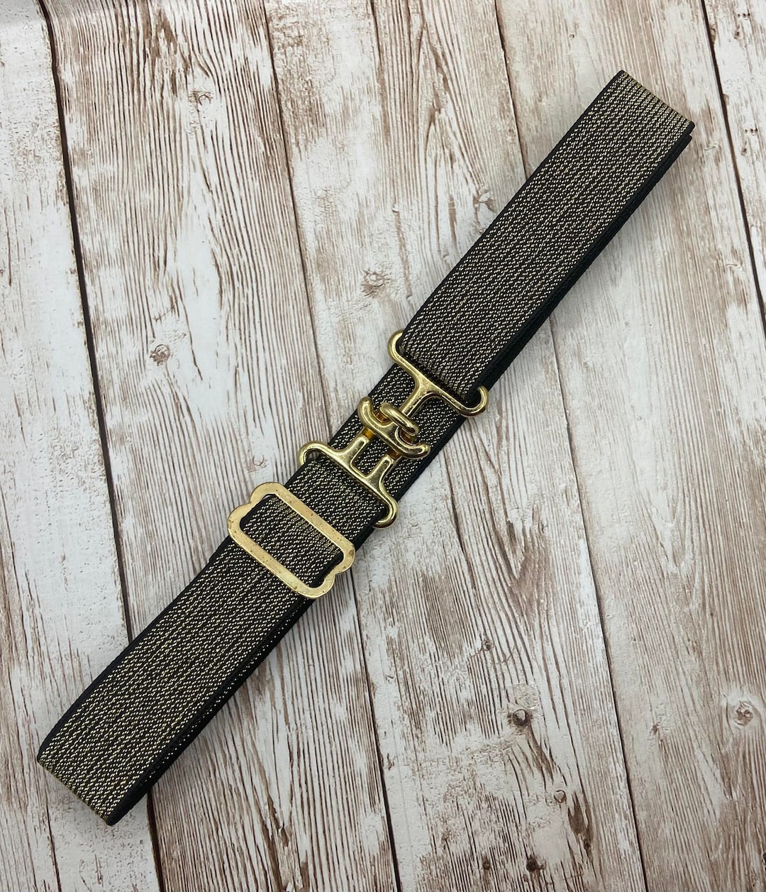 1" GOLD & BLACK Sparkle Equestrian Belt - Leadline Riding Belt ...